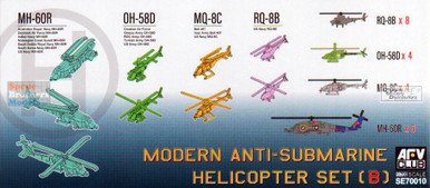 AFV70010 1:700 AFV Club Modern Anti-Submarine Helicopters Set B - Sprue ...