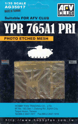 AFVAG35017 1:35 AFV Club YPR 765A1 PRI PE Mesh (AFV kit) - Sprue ...