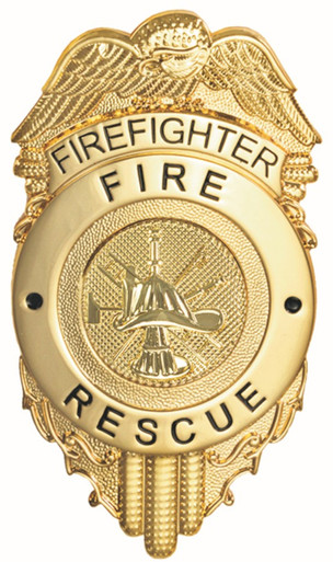 Firefighter Fire Rescue Badge (Gold) - SGT TROYS
