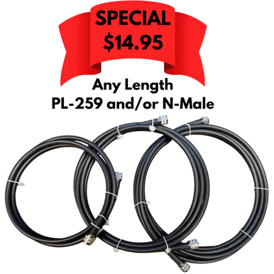 RCL-400, LMR-400, Rig Cables, PL259, N Male, Coax Patch Cable