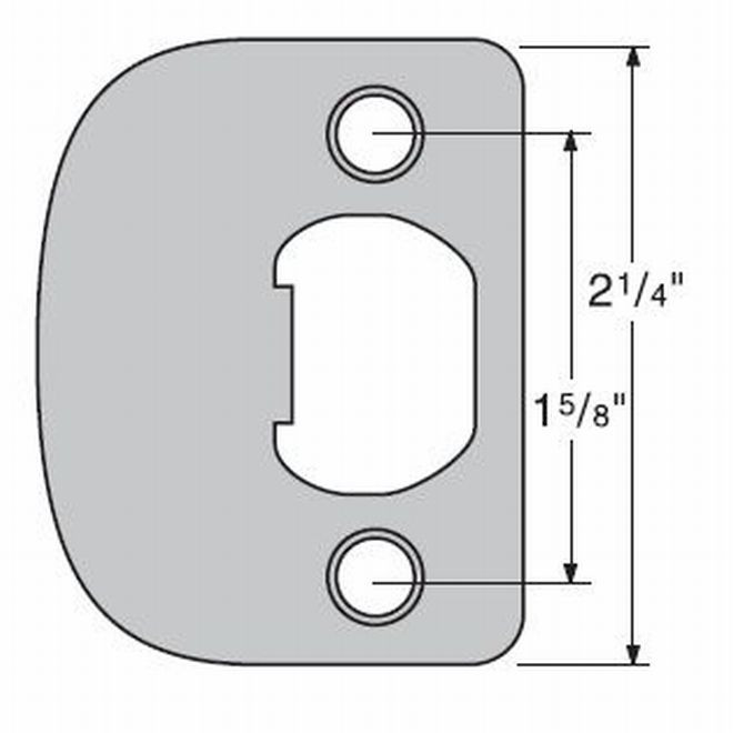 Kwikset 83796-514 Radius Corner Full Lip Strike Iron Black Finish