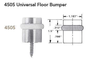Baldwin 4505.190 Satin Black Universal Floor Bumper