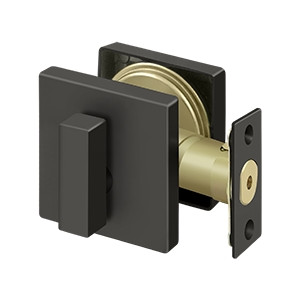 Deltana ZDSU10B Solid Brass Modern Square Deadbolt Lock Grade 3; Oil ...