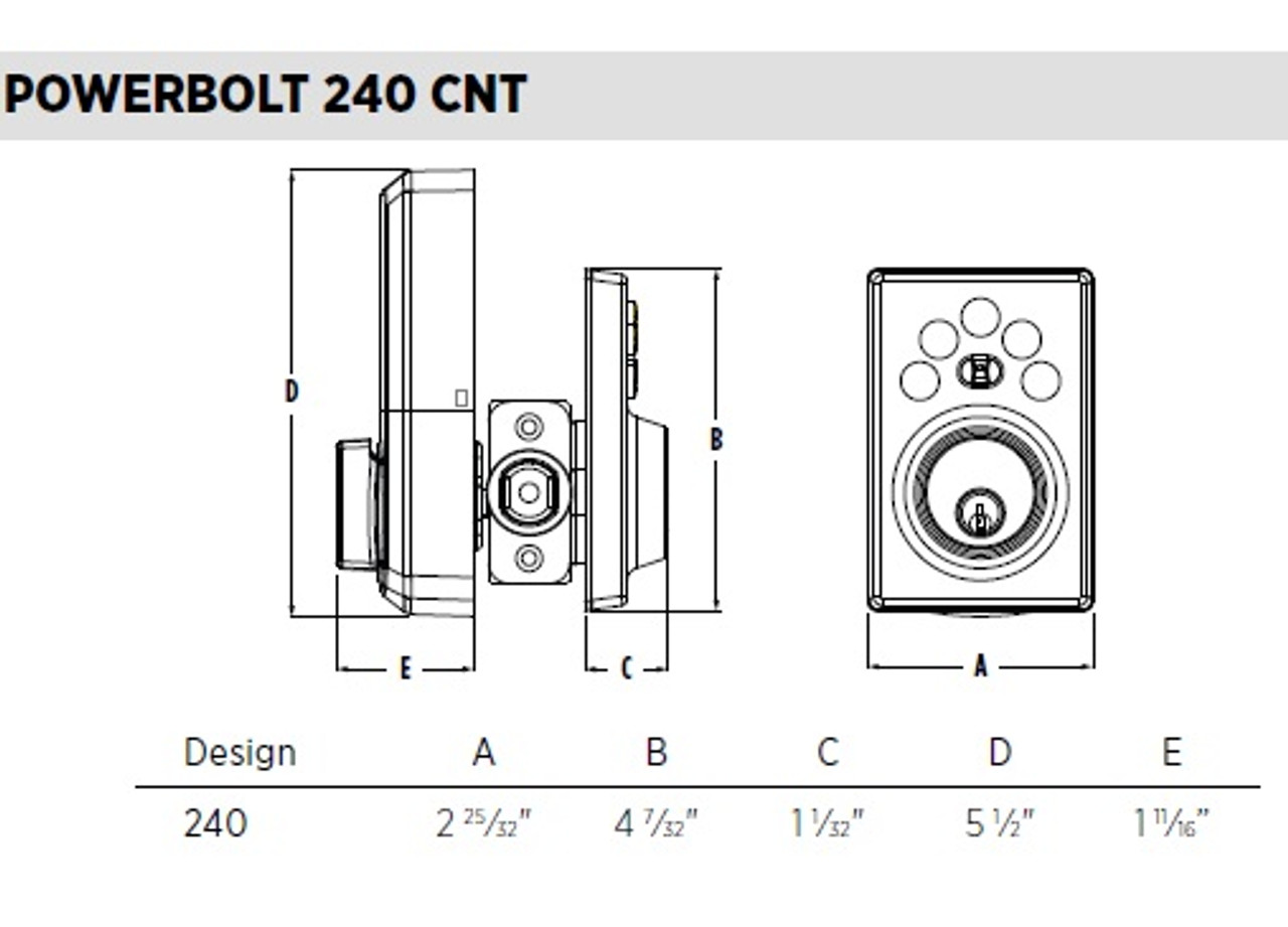 Kwikset 9240CNT-15 Contemporary Powerbolt Electronic SmartCode Deadbolt ...