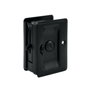 Deltana SDLA325U19 Flat Black HD Privacy Pocket Door Lock