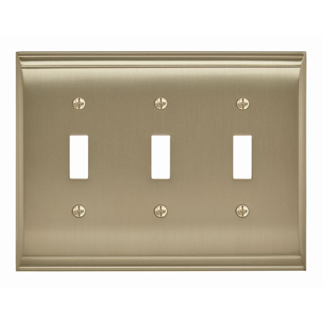 Amerock BP36502BBZ 4-9/10" x 6-1/2" Candler Triple Toggle Wall Plate ...