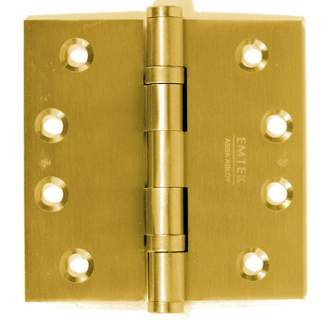 Emtek 96414US4 Satin Brass 4" Square Corner Solid Brass Heavy Duty ...