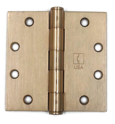 Hager 1279410 Satin Bronze 4" Steel Full Mortise Architectural Hinge