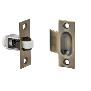 Ives Commercial 336B5 Solid Brass Adjustable Roller Catch with T Strike Antique Brass Finish