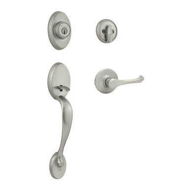 Kwikset 800CE/966DNL-15 Satin Nickel Chelsea Single Cylinder Handleset ...