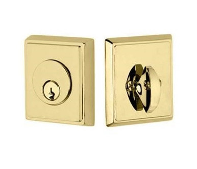 Emtek 8468US3NL Unlacquered Brass Rectangular Style Single Cylinder ...