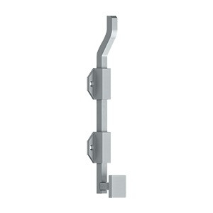 Deltana FPGM1026D Satin Chrome 10" Modern Offset Surface Bolt; Heavy Duty