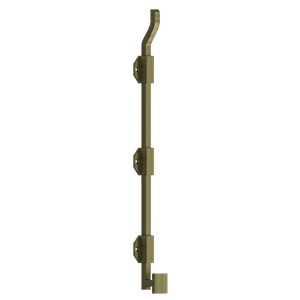 Deltana FPGM185 Antique Brass 18" Modern Offset Surface Bolt; Heavy Duty