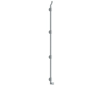 Deltana FPGM4226D Satin Chrome 42" Modern Offset Surface Bolt; Heavy Duty