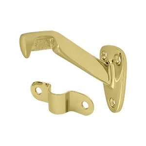 Deltana HRB325U3-UNL Unlacquered Brass Solid Brass Hand Rail Bracket