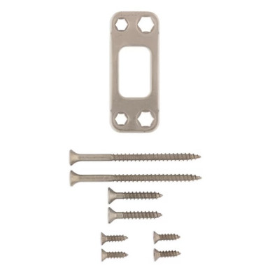 Kwikset 820050-003 Round Corner Deadbolt Strike for US26 Bright Chrome ...