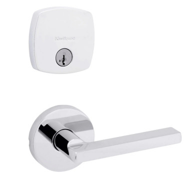 Kwikset 258MDT-720HFLRDT-26 Bright Chrome Midtown Single Cylinder ...