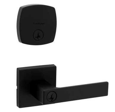 Kwikset 258MDT-740SALSQT-514 Matte Black Midtown Single Cylinder ...