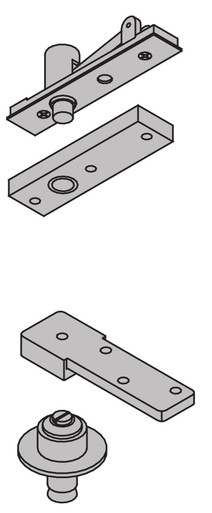 Ives Commercial 7253SETSP28 1-1/2" Center Hung Pivot Set 300 Pounds ...