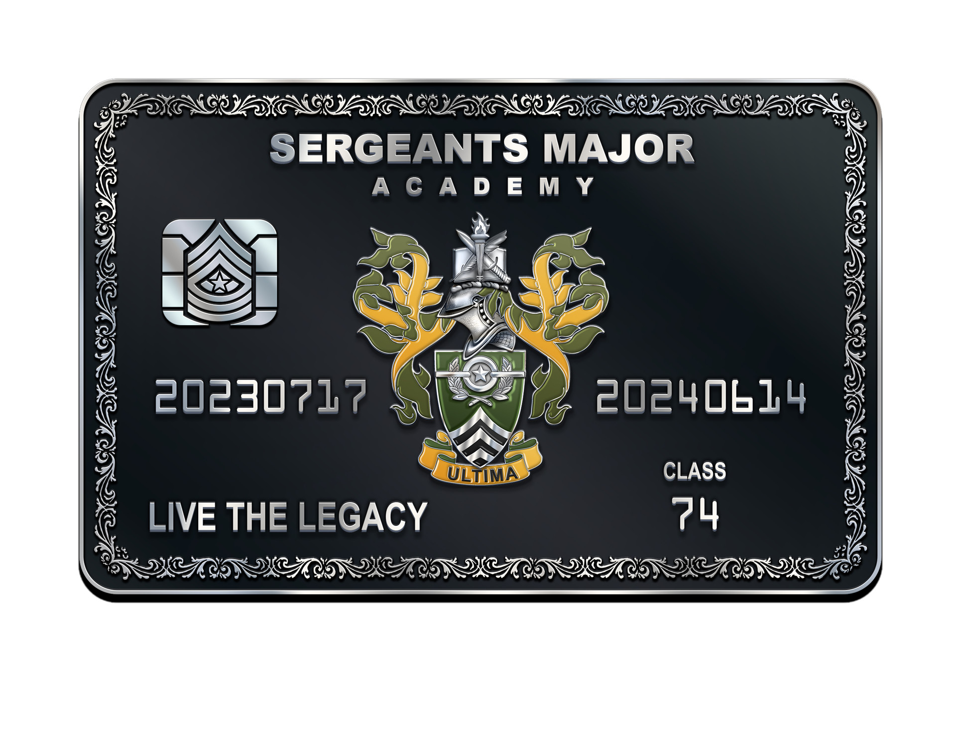 USASMA Class 74 Challenge Coins