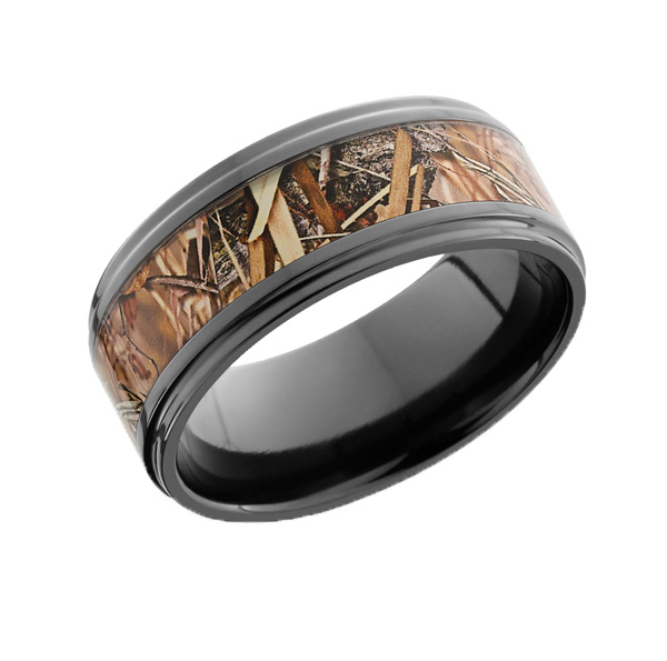 Wide Polished Black Camo Ring | Free Shipping | CAMOKIX