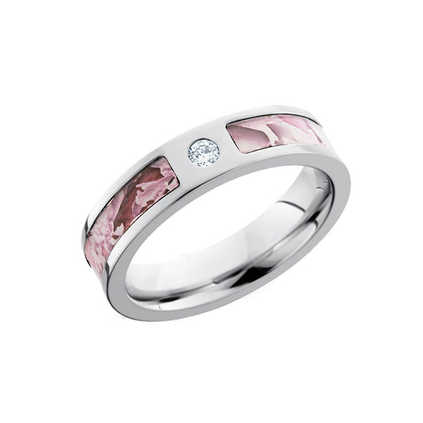 Cobalt Chrome Pink Camo Diamond Ring | Free Shipping | CAMOKIX