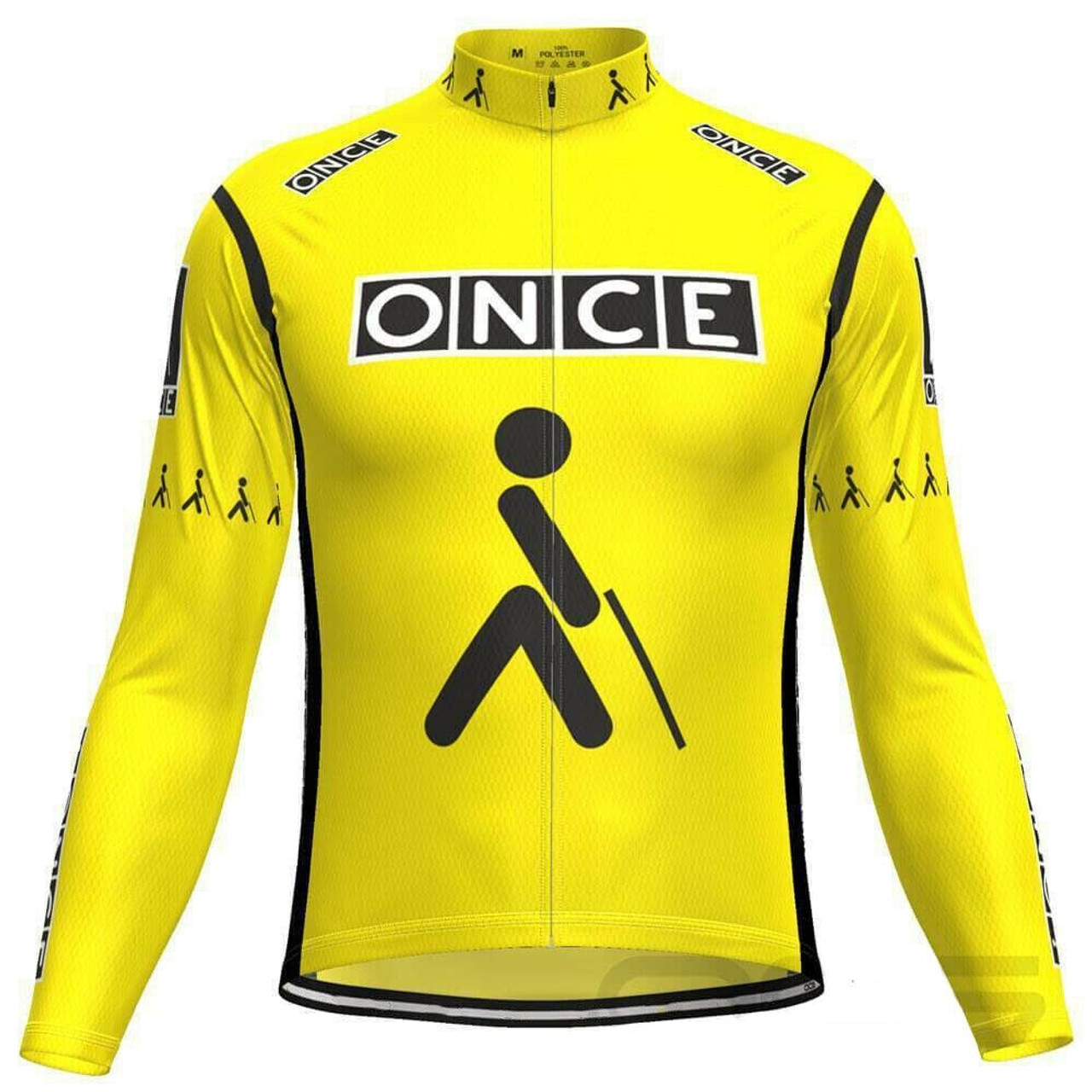 Yellow long sleeve cycling jersey store