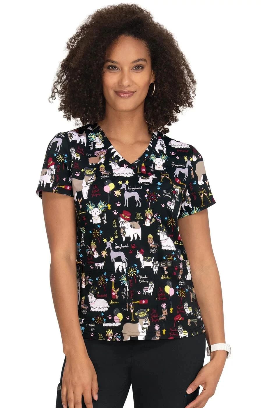 Clearance Koi Leslie Top Fancy Party - Scrub Depot