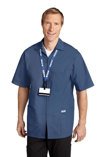 Men Zipper Scrub Lab Coat