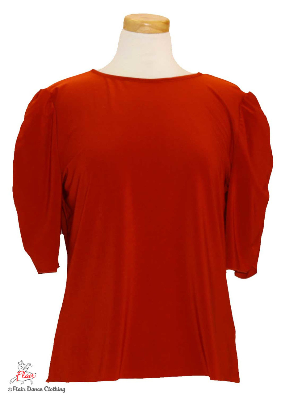 Rust - solid Blouses - Flair Dance Clothing