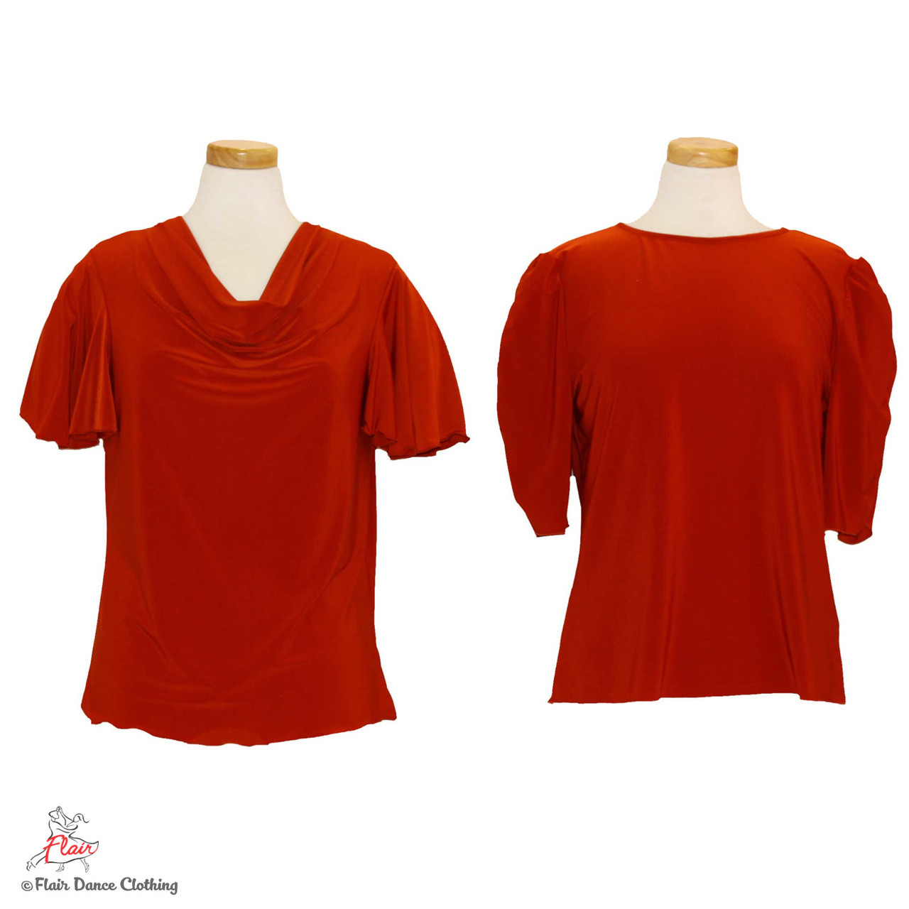 Rust - solid Blouses - Flair Dance Clothing