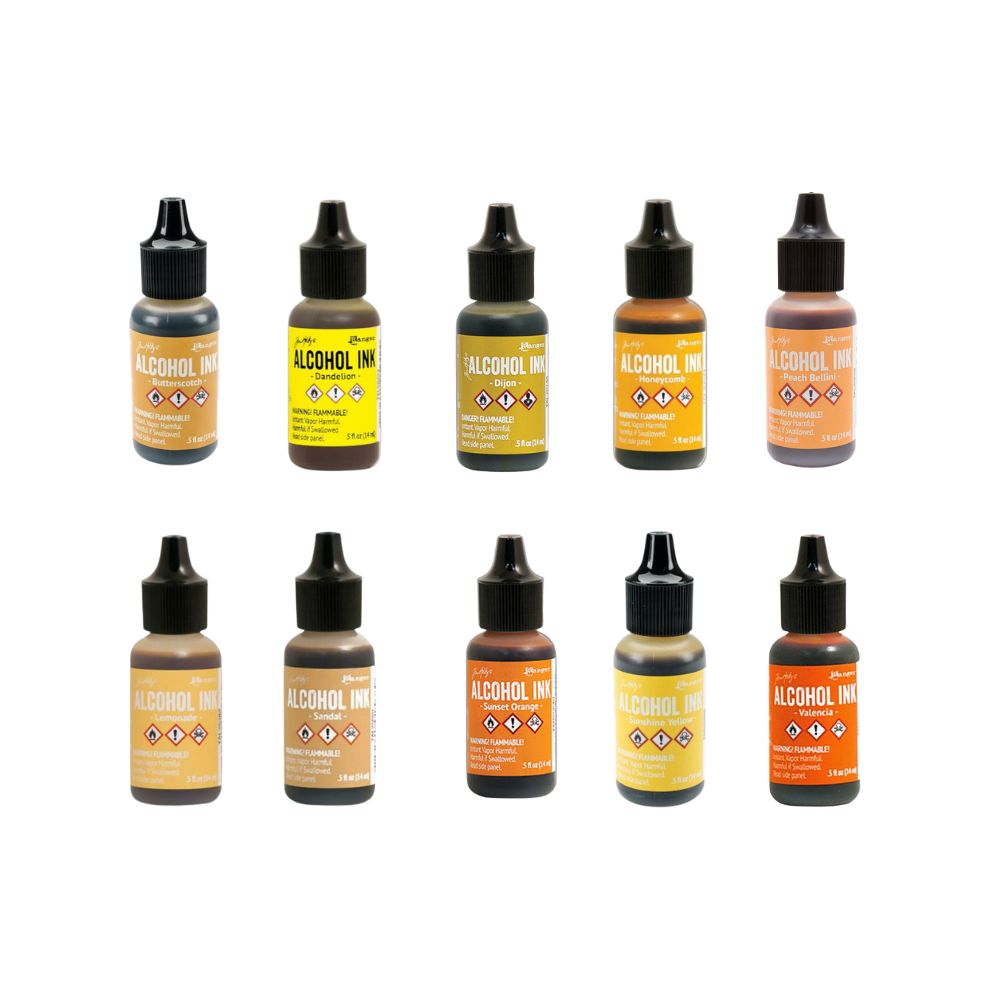 Alcohol Ink Yellow and Orange - 14ml | Ranger Inks | House of Resin