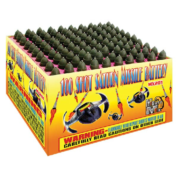 Shot Saturn Missile Battery Repeater - 100 shot - Eagle Fireworks