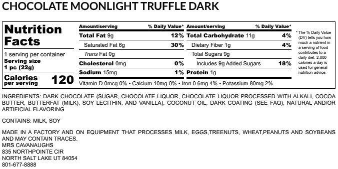 Chocolate Truffle - Moonlight (Dark Center) - Dark - Mrs. Cavanaugh's ...