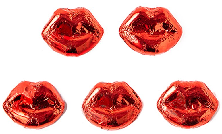 Red Foil Milk Chocolate LIPS - 8 oz - Mrs. Cavanaugh's Chocolates & Ice ...
