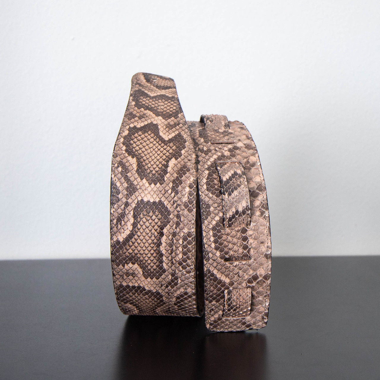 3-Inch Natural Python Adjustable Guitar Strap - Alligator Jakes 3-Inch Natural Python Adjustable Guitar Strap - Alligator Jakes