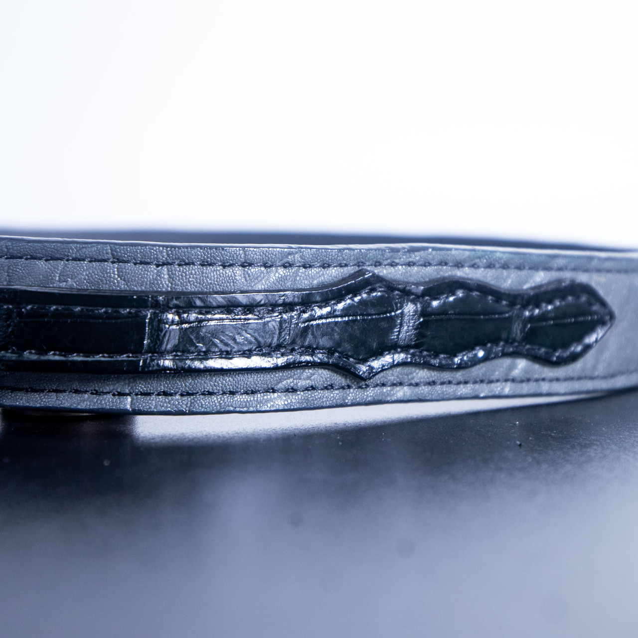Gray Elephant & Black Alligator Ranger Belt