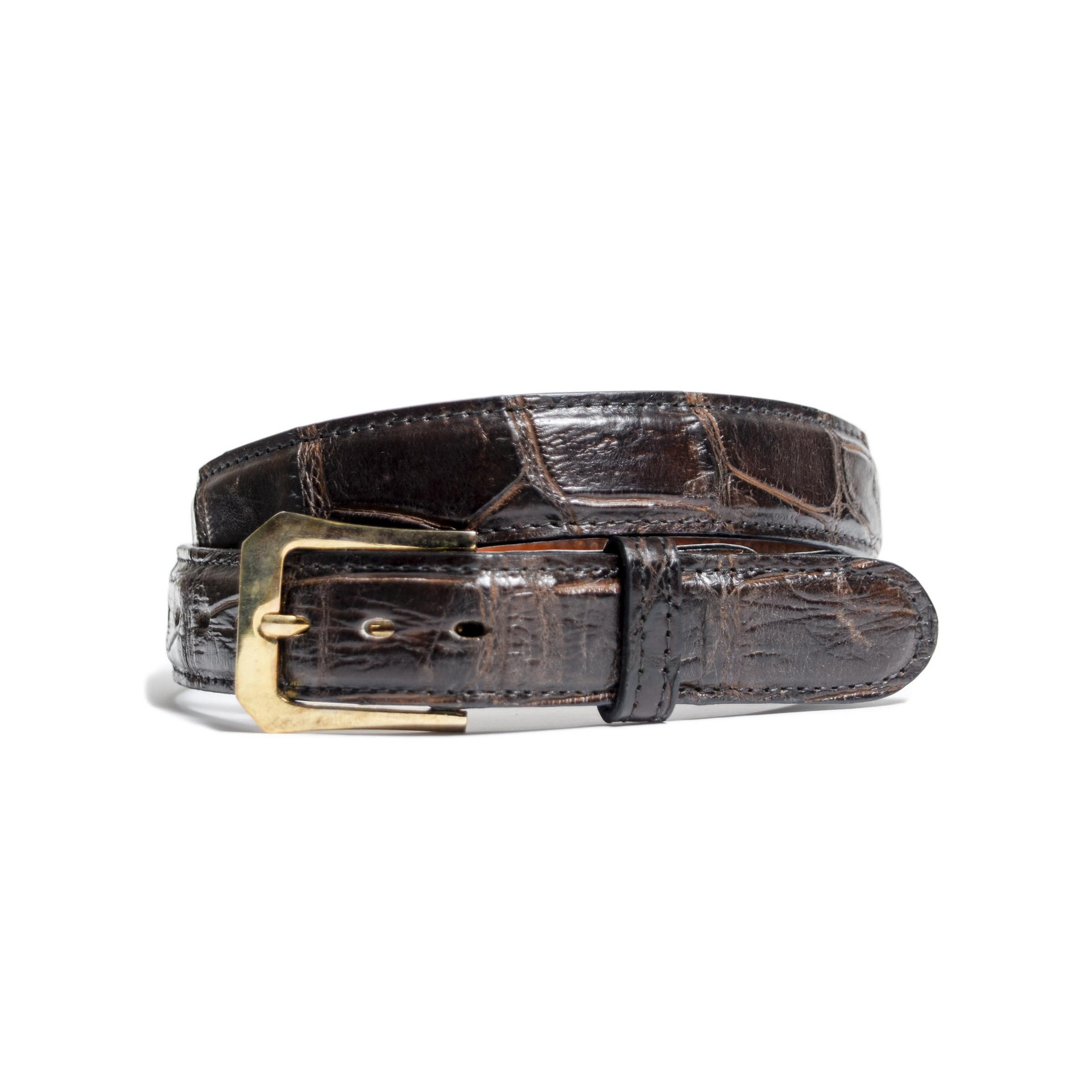 ALLIGATOR SKIN BELT - DRESS - ORANGE - 1 inch