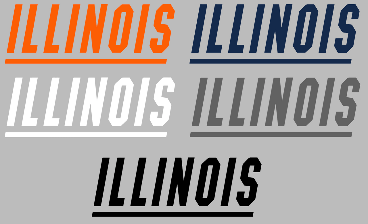 Illinois Fighting Illini Retro Thowback Logo 2 Premium Vinyl Decal PICK ...