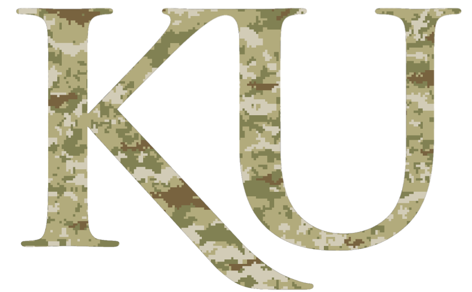 Kansas Jayhawks CAMO Camouflage KU Logo Premium Vinyl Decal PICK SIZE