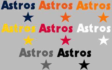 Houston Astros Retro Throwback 1970s-1980s Team Name Logo Premium Vinyl ...