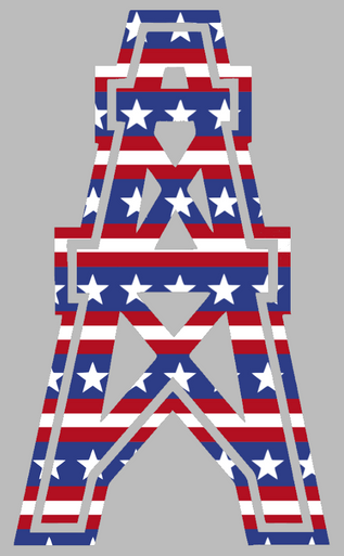 Houston Oilers Stars & Stripes USA Flag Retro Logo Premium Vinyl Decal ...