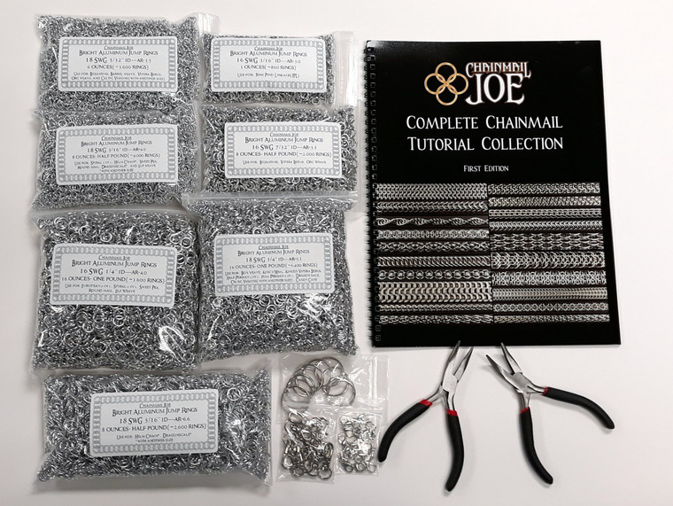Complete Chainmail Kit - 20 Weave Tutorial Book, 23,000+ Rings(Over 4 ...