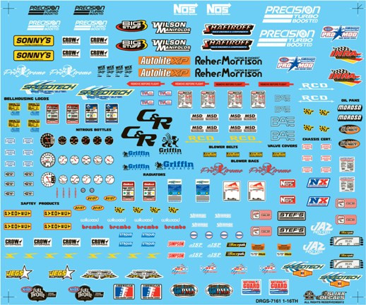Drag Racing Goody Decal Sheet 1/16 - Ted's Modeling Marketplace