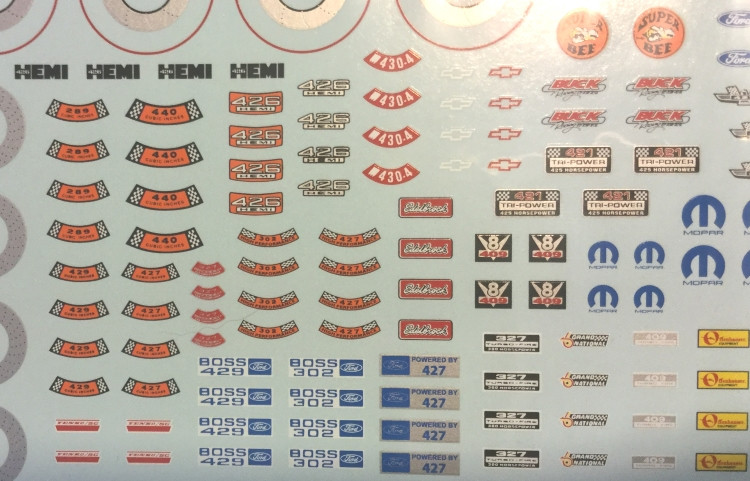 Gofer 11065 Engine, Under the Hood, Interior Decal Sheet, 1/25