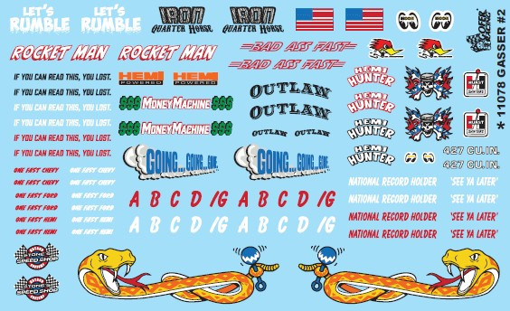 Gasser Graphics Decals #2, 1/25 - Ted's Modeling Marketplace