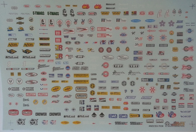Nostalgia Drag Racing Contingency Decal Sheet #3 1/25 - Ted's Modeling ...