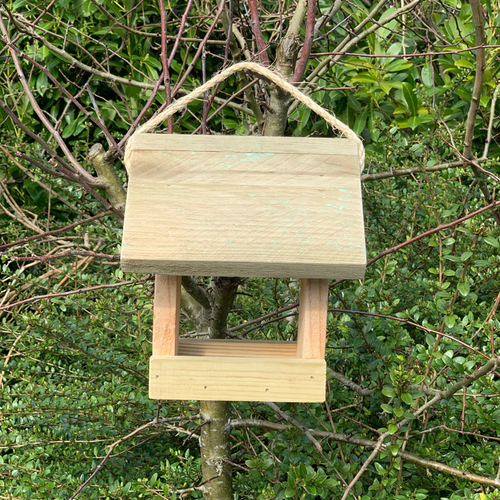 Gamma Hanging Wooden Bird Feeder - Bunkers Hill Plant Nursery