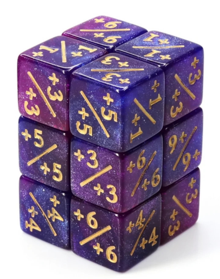 Magic Counters: Dark Blue & Purple Gliiter - Shuffle and Cut Games