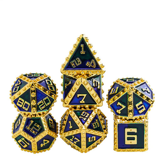Metal RPG Dice Set: Prince's Brigandine Armor - Shuffle and Cut Games